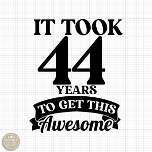 44th Birthday Svg 44th Birthday Png Happy Birthday Svg Cake Topper Svg ...