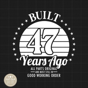 47th Birthday Svg 47th Birthday Png Happy Birthday Svg Cake Topper Svg ...