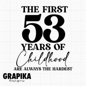 53rd Birthday Svg 53rd Birthday Png Happy Birthday Svg Cake Topper Svg ...