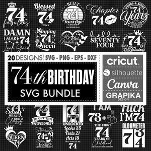 74th Birthday Svg 74th Birthday Png Birthday Girl Svg Its My Birthday ...