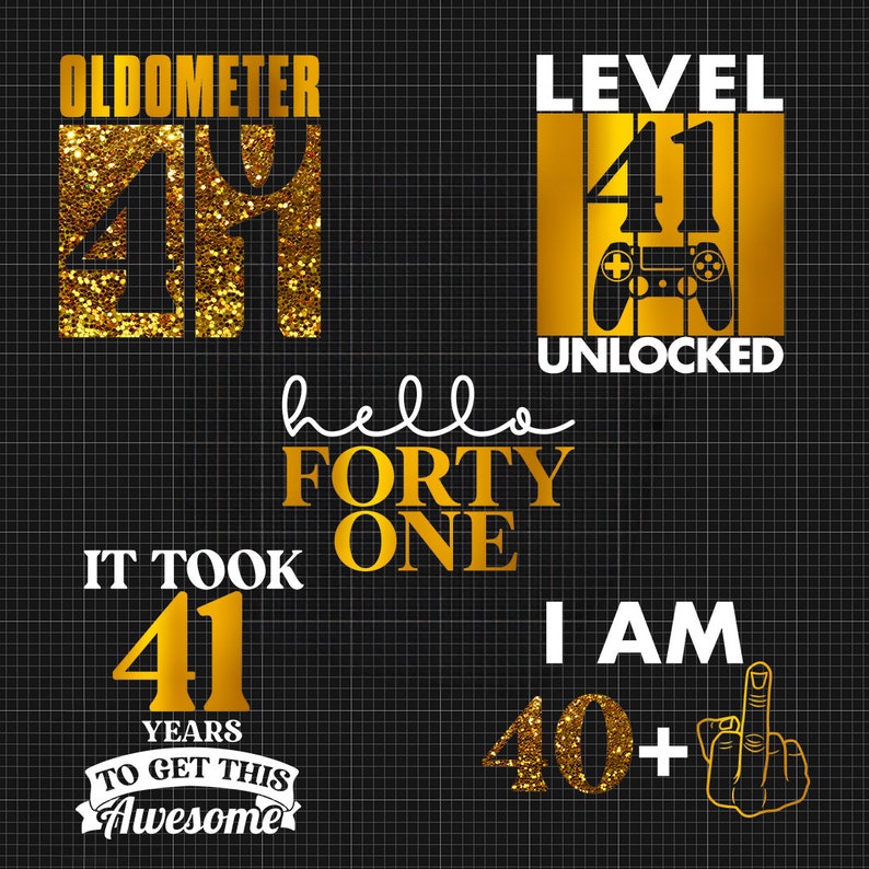41st Birthday Svg 41st Birthday Png Happy Birthday Svg Cake Topper Svg ...