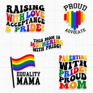 Proud Mom Svg LGBT Svg LGBT Png Pride Mom Svg Pride Svg Rainbow Svg ...