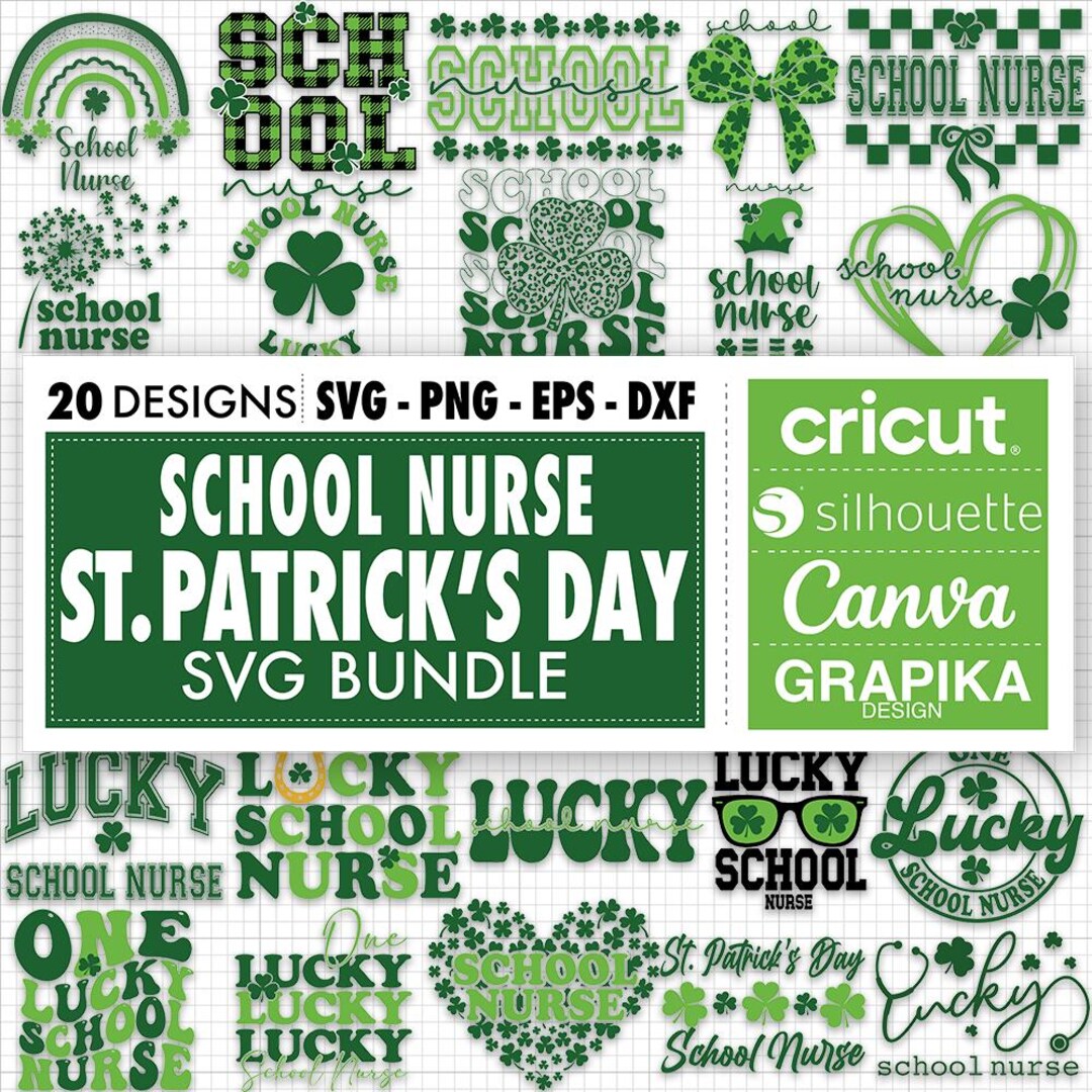 School Nurse St Patricks Day Png for Lucky School Nurse Svg St Paddys ...
