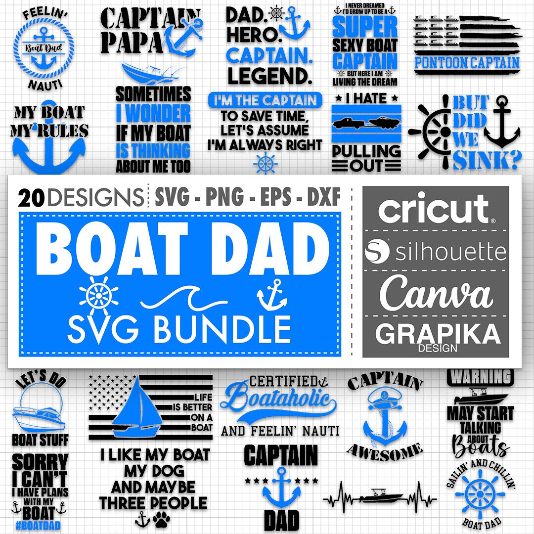 Boating Dad Svg Boating Svg Boating Shirt Fathers Day Svg Fathers Day ...