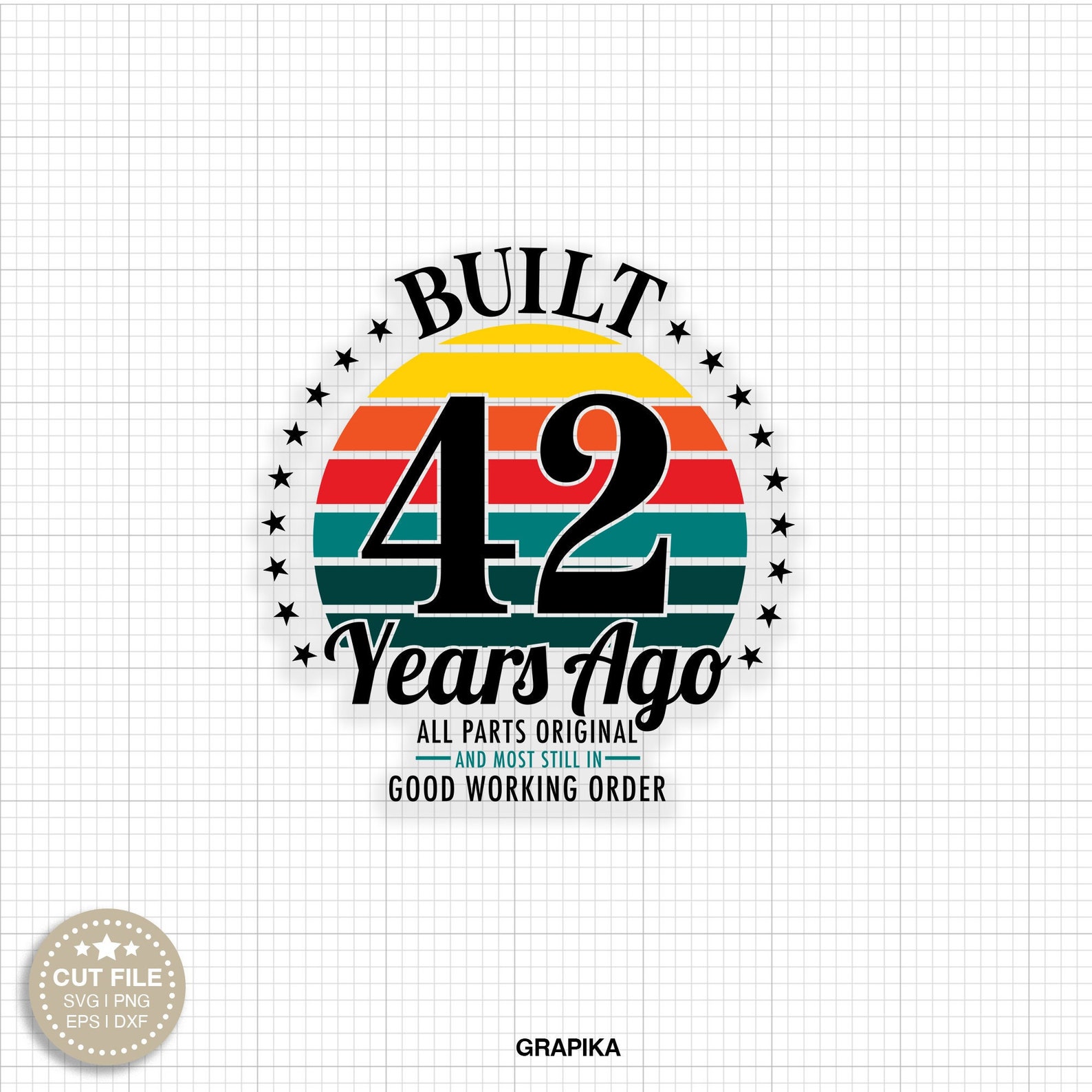 42nd Birthday Svg Vintage 42nd Birthday Svg 42nd Svg Happy - Etsy