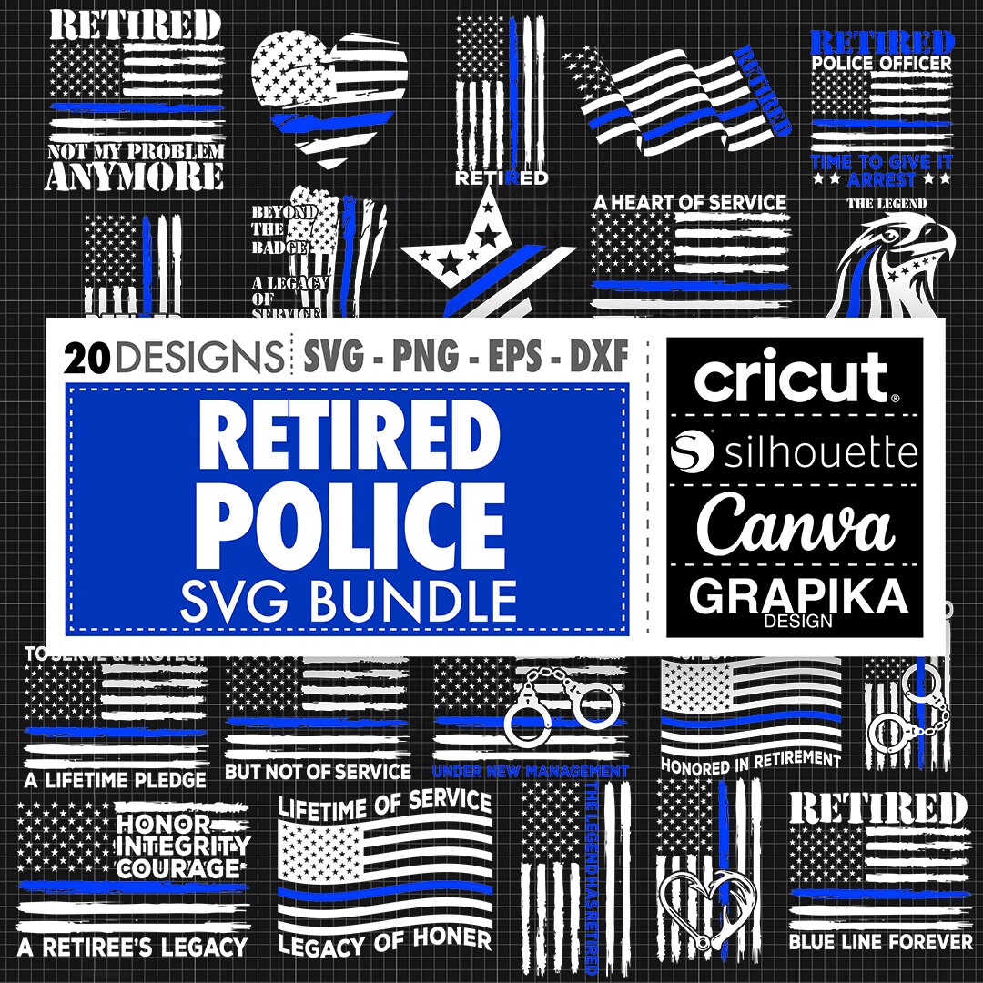 Police Retirement Svg Retirement Gift Police Officer Gifts American ...