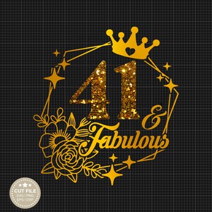 41st Birthday Svg 41st Birthday Png Happy Birthday Svg Cake Topper Svg ...