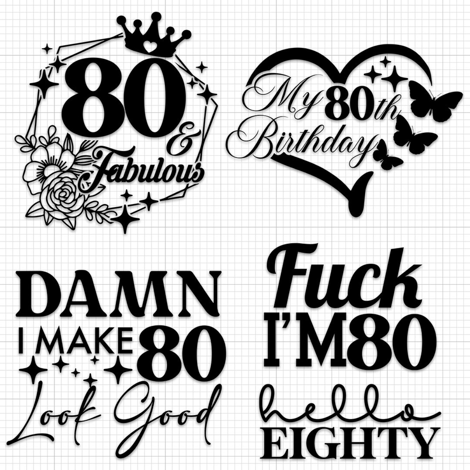 80th Birthday Svg 80th Birthday T Birthday Girl Svg 80th Birthday