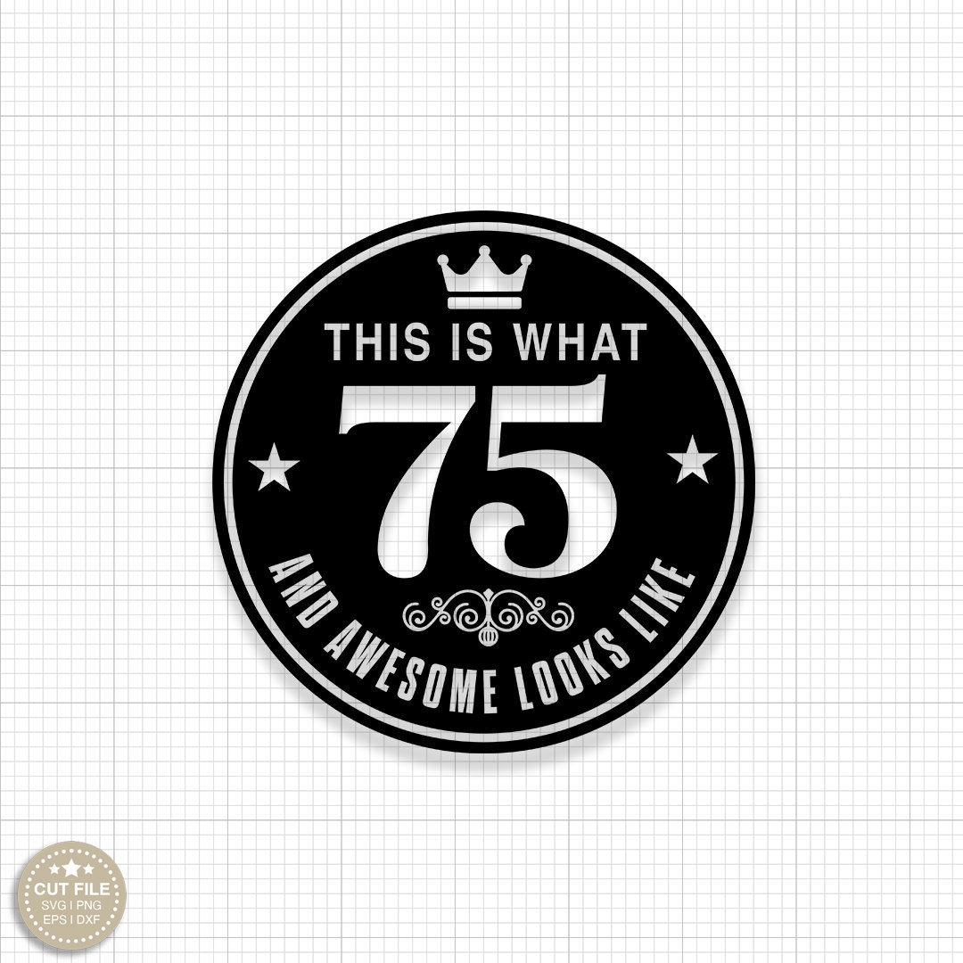 75th Birthday Svg Vintage 75th Birthday Svg 75 Svg Happy 75th - Etsy