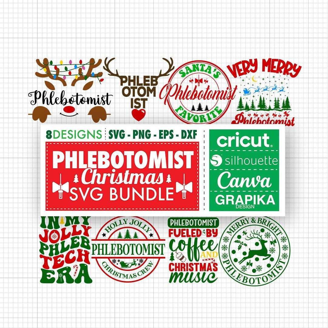 Christmas Phlebotomy Svg Phlebotomy Badge Reel Christmas Crew Svg ...