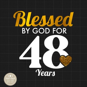 48th Birthday Svg 48th Birthday Png Happy Birthday Svg Cake Topper Svg ...