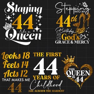 44th Birthday Svg 44th Birthday Png Happy Birthday Svg Cake Topper Svg ...