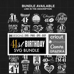 41st Birthday Svg 41st Birthday Png Happy Birthday Svg Cake Topper Svg ...
