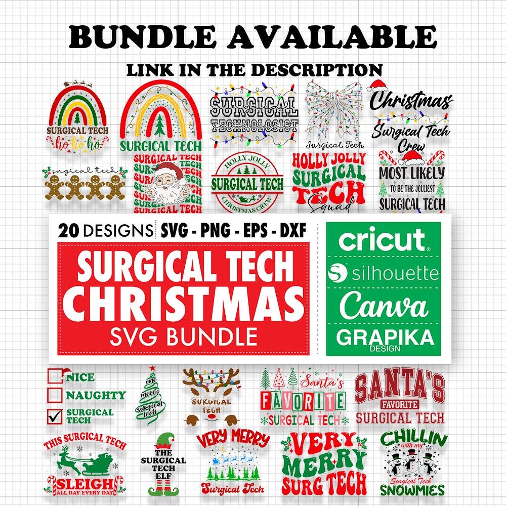 Surgical Tech Christmas Svg Scrub Tech Svg Christmas Surgical Tech Gift ...