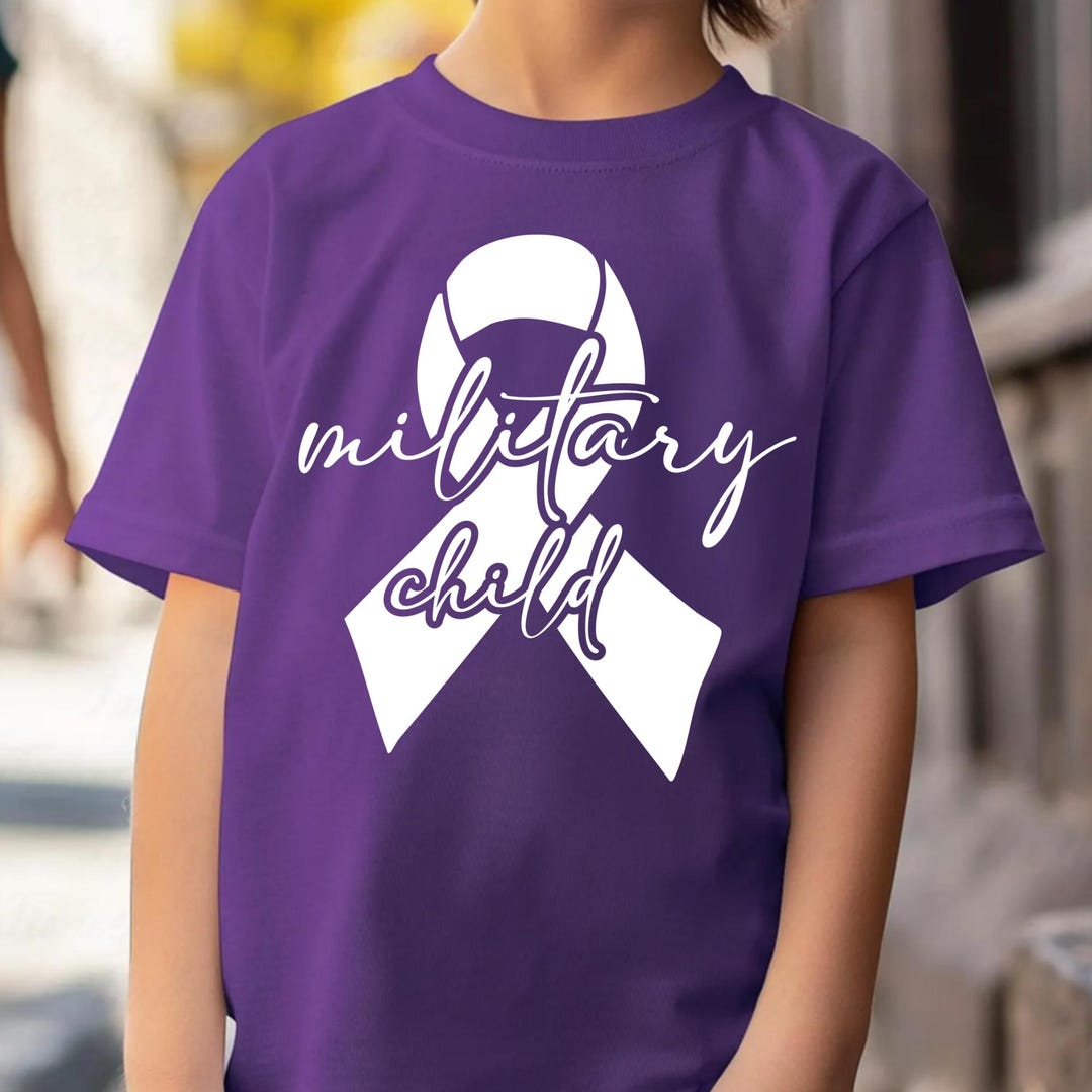 Purple up Day for Military Child Png Military Kids Svg for Military ...