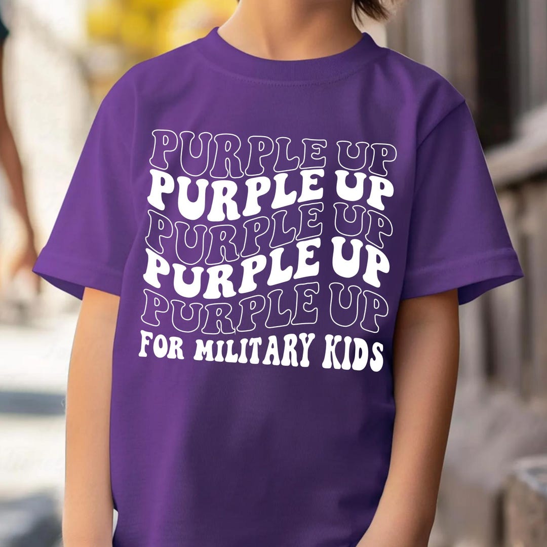Purple up Day for Military Child Png Military Kids Svg for Military ...