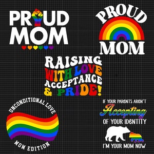 Proud Mom Svg LGBT Svg LGBT Png Pride Mom Svg Pride Svg Rainbow Svg ...