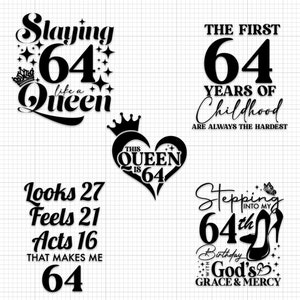 64th Birthday Svg 64th Birthday Png Birthday Girl Svg Its My Birthday ...