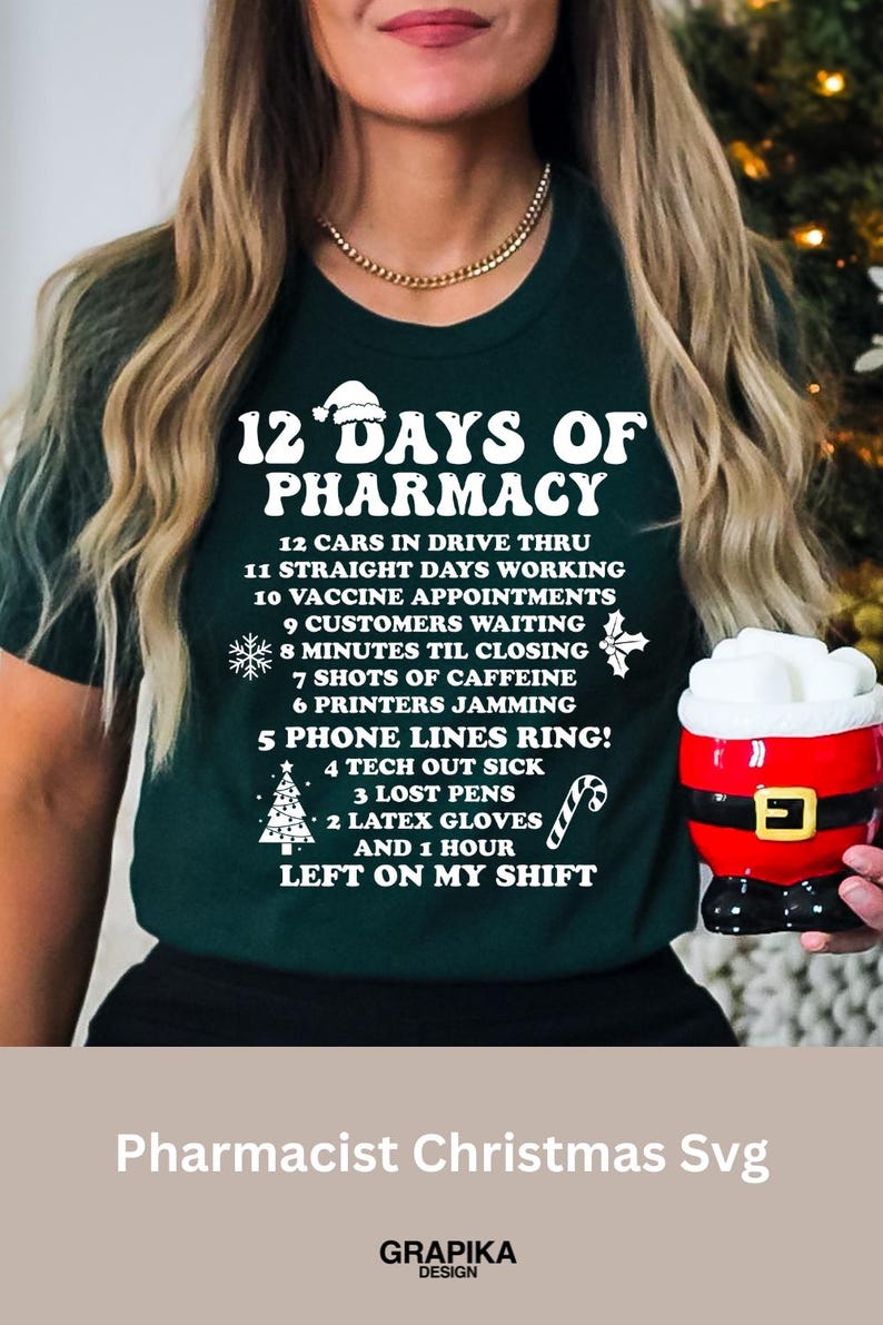 Pharmacist Christmas Svg for Pharmacy Crew Xmas Pharmacist Svg Gift for ...