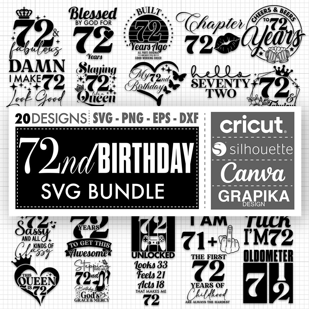 72nd Birthday Svg 72nd Birthday Png Birthday Girl Svg Its My Birthday ...