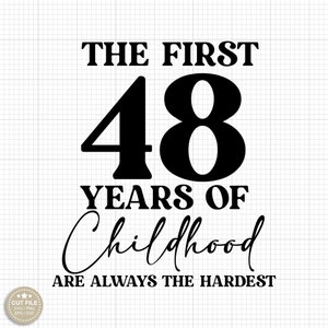 48th Birthday Svg 48th Birthday Png Happy Birthday Svg Cake Topper Svg ...