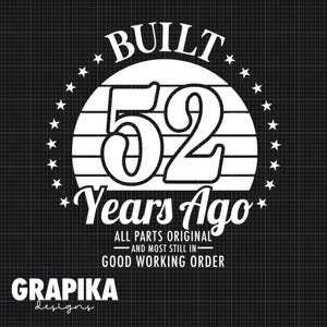 52nd Birthday Svg 52nd Birthday Png Happy Birthday Svg Cake Topper Svg ...