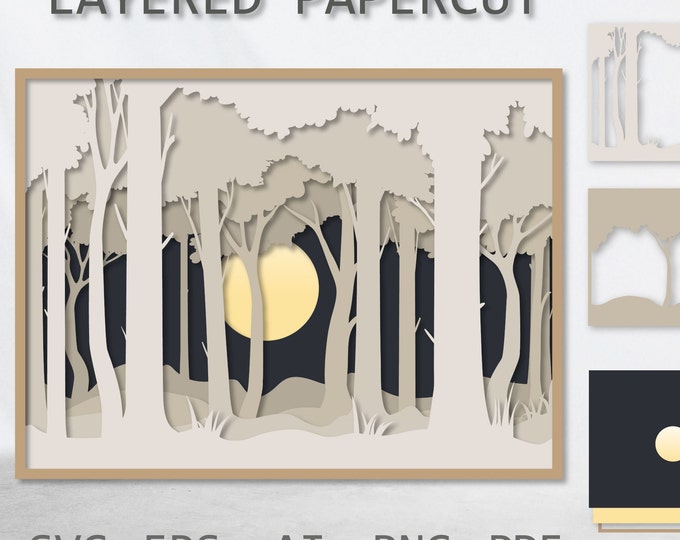 Original Cut Paper Street Scene Collage Art, Midcentury Mixed Media ...