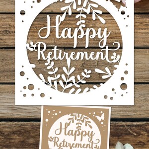 Happy Retirement Card, Paper Cutting Template Retirement SVG - Etsy UK