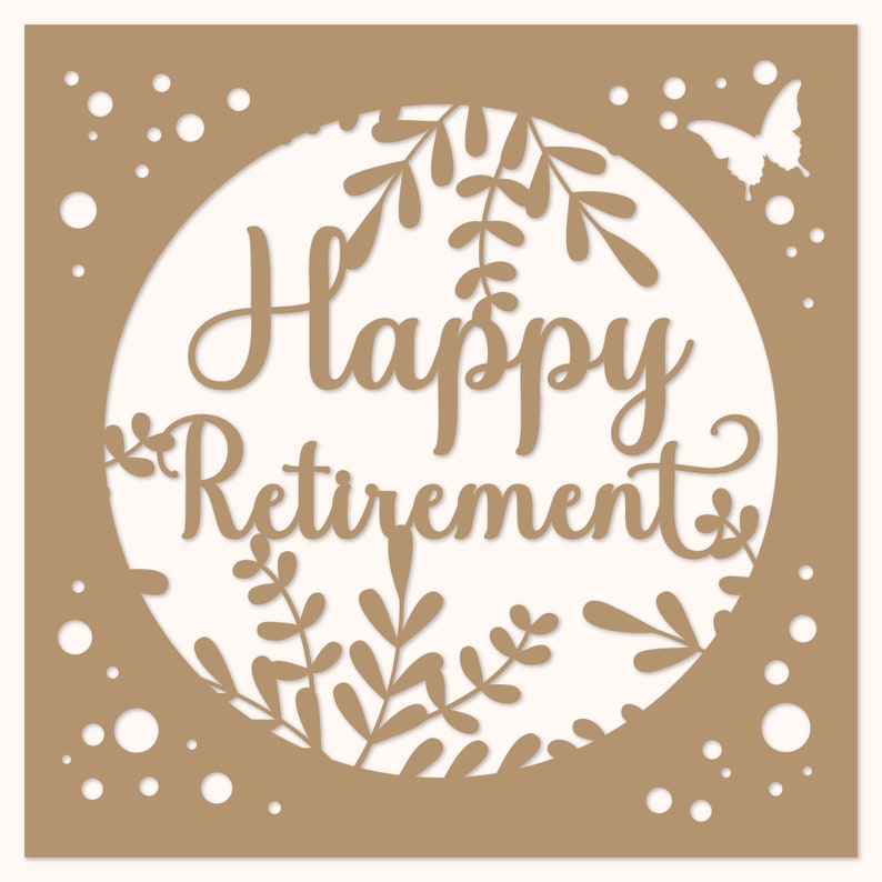 Happy Retirement Card, Paper Cutting Template Retirement SVG - Etsy UK