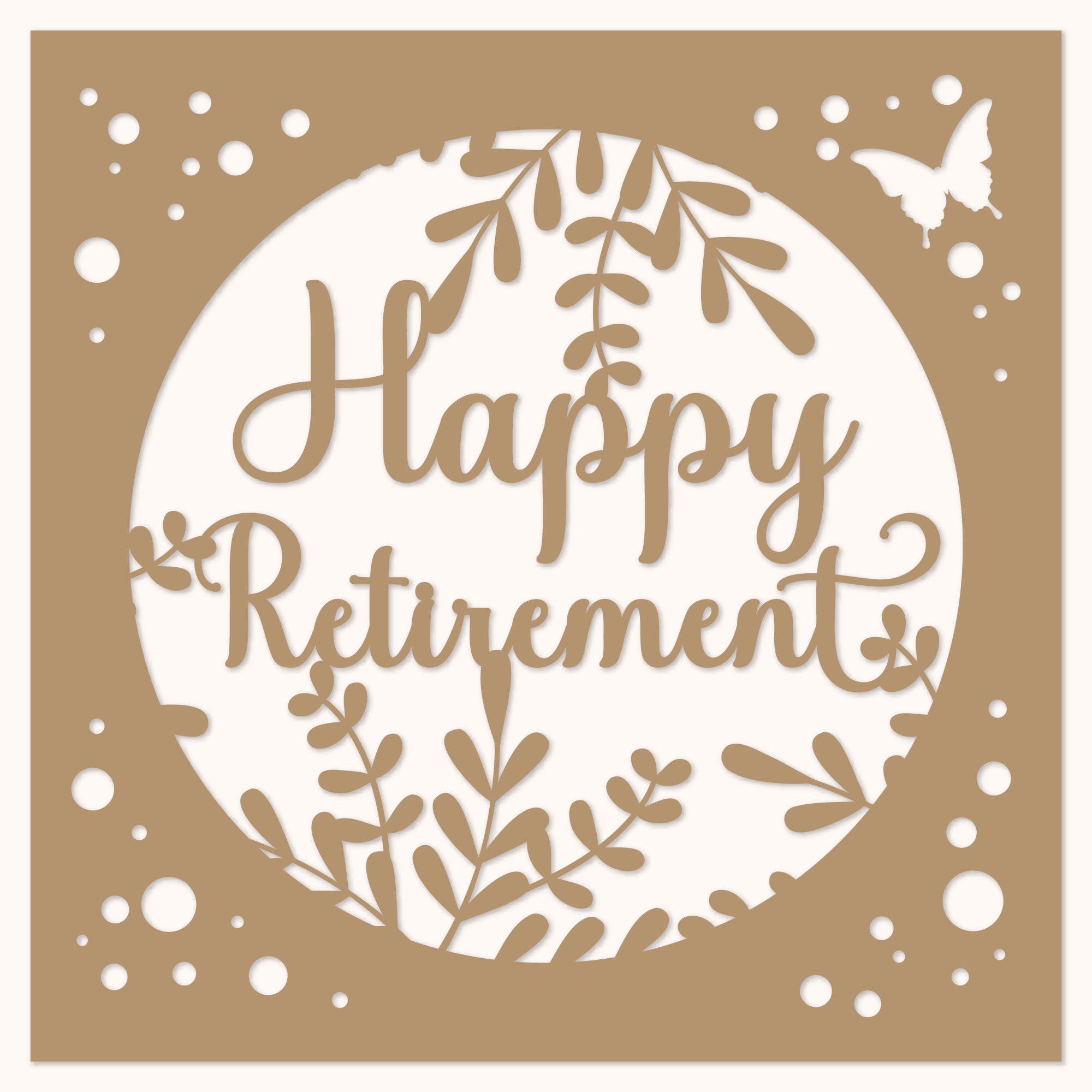 Happy Retirement Card, Paper Cutting Template Retirement SVG - Etsy