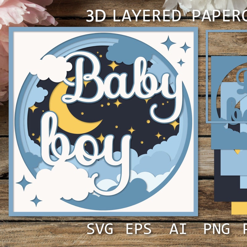 Baby Boy Shadow Box - Etsy