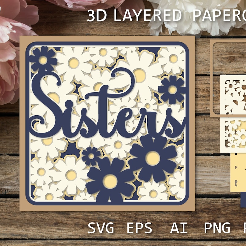 Shadow Box Card Svg - Etsy