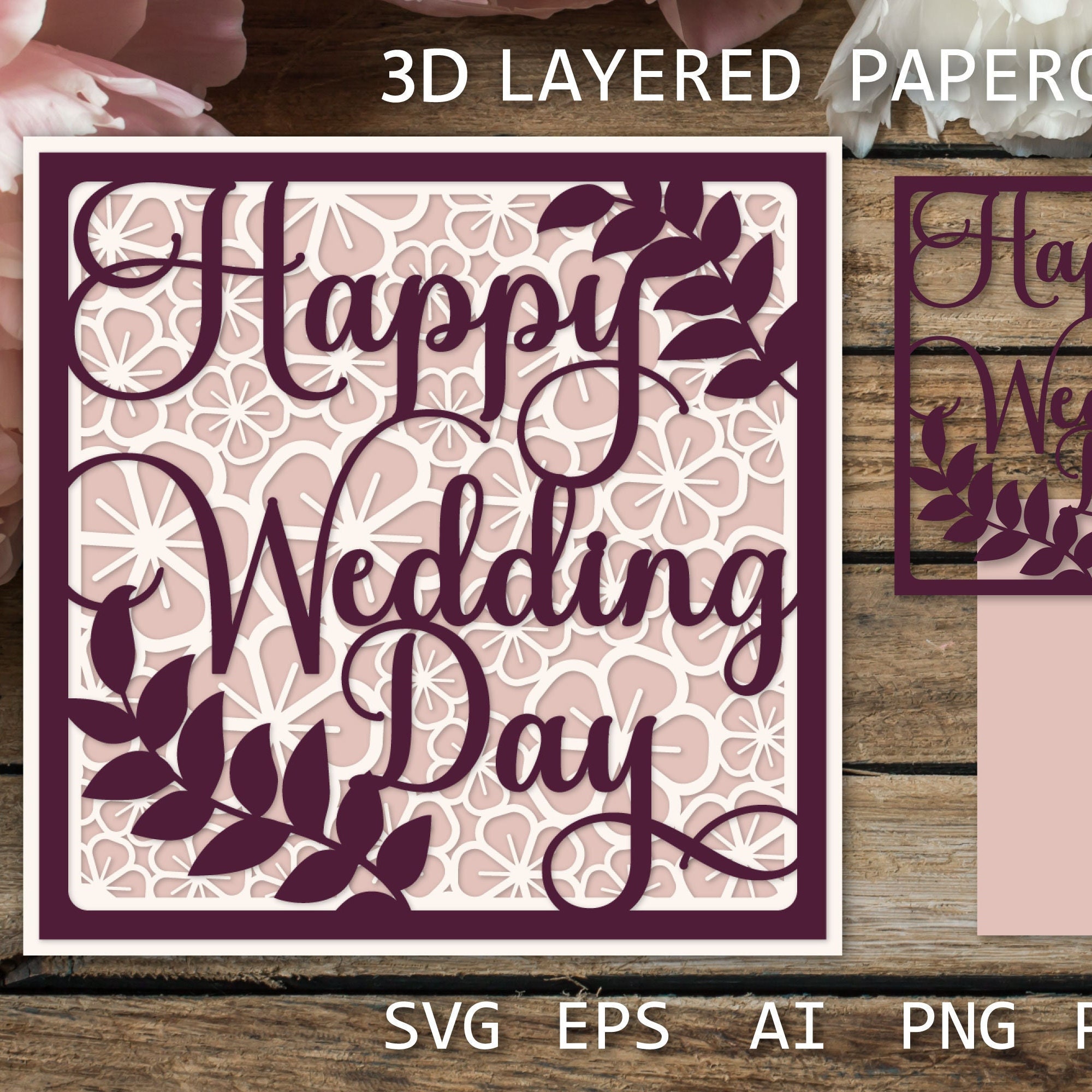 Wedding Card SVG, Paper Cut Wedding Card Paper Cutting - Etsy