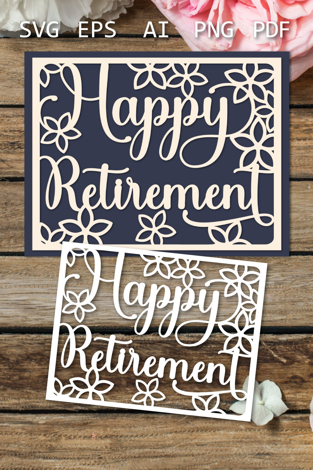 Happy Retirement Card, Paper Cutting Template Retirement SVG ...