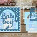 Baby Boy Card, Baby Boy SVG Paper Cutting Template, New Baby Shadow Box ...