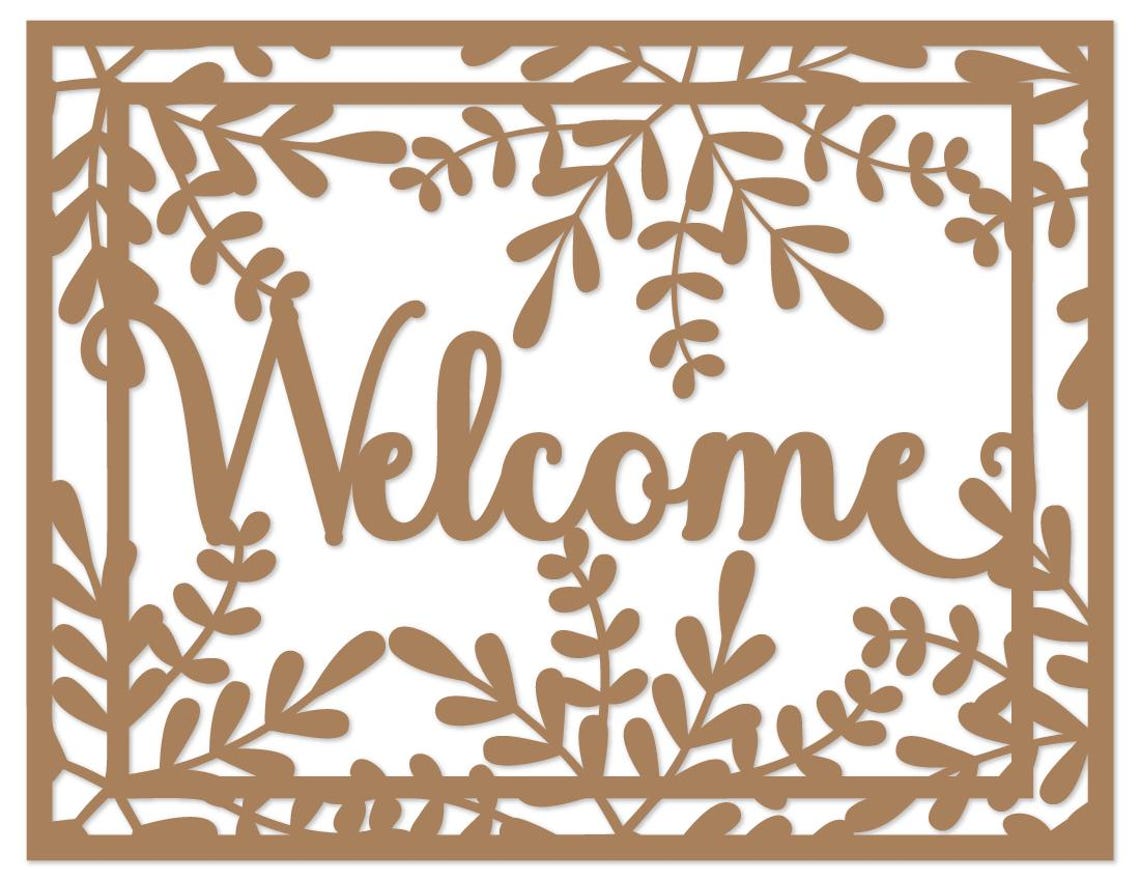 Welcome Card Design, Paper Cut Welcome Card SVG, Paper Cutting ...