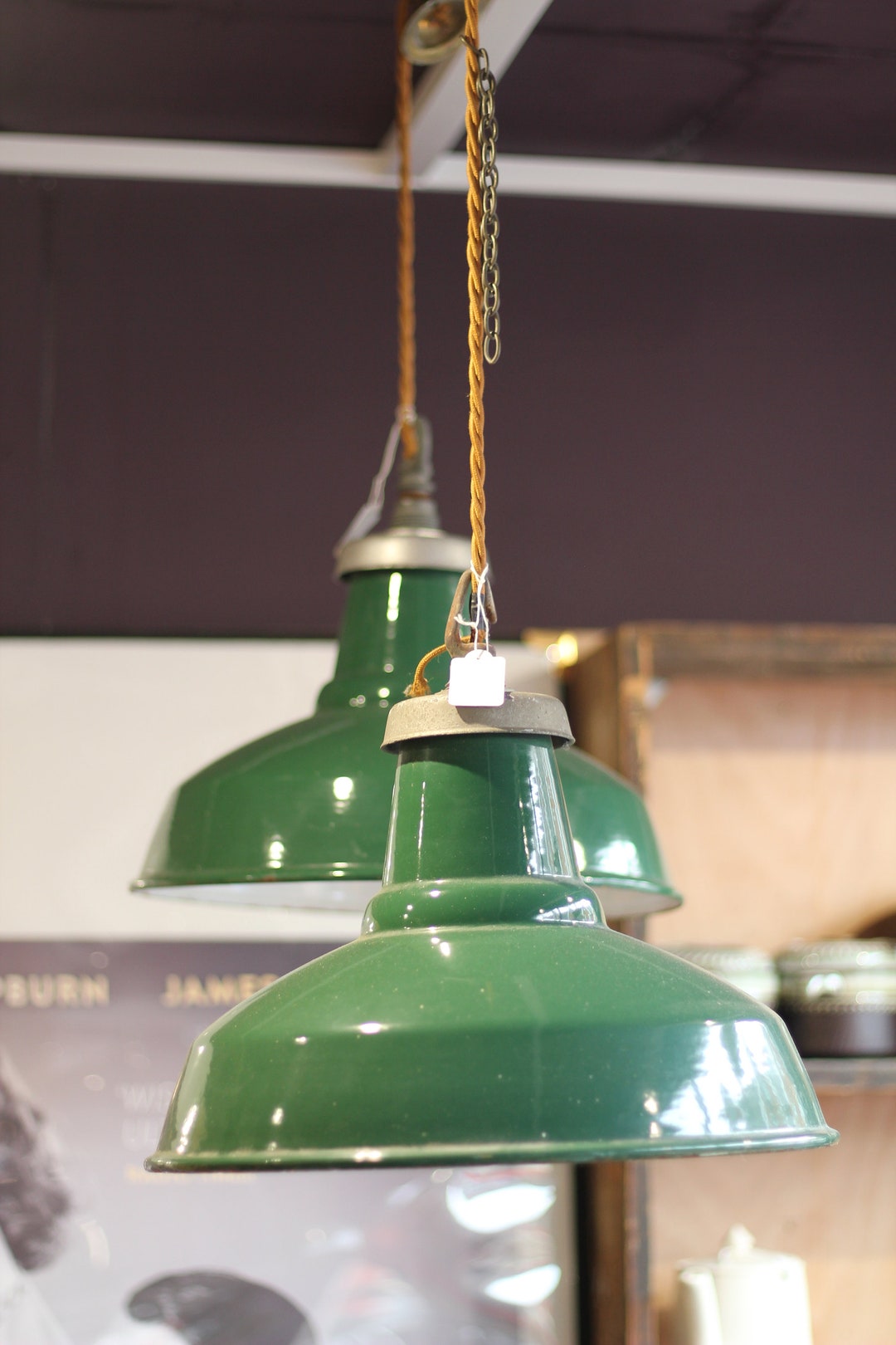 Green Factory 1930s Sealing Lamp Shade - Etsy UK