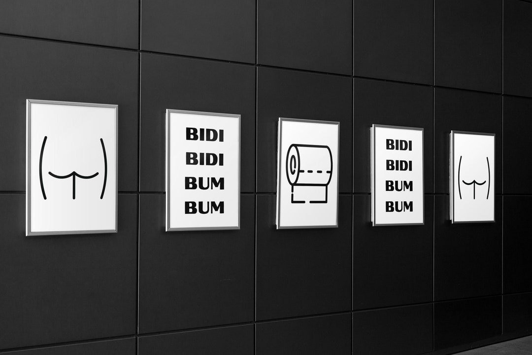 Bathroom Bum Prints - Etsy