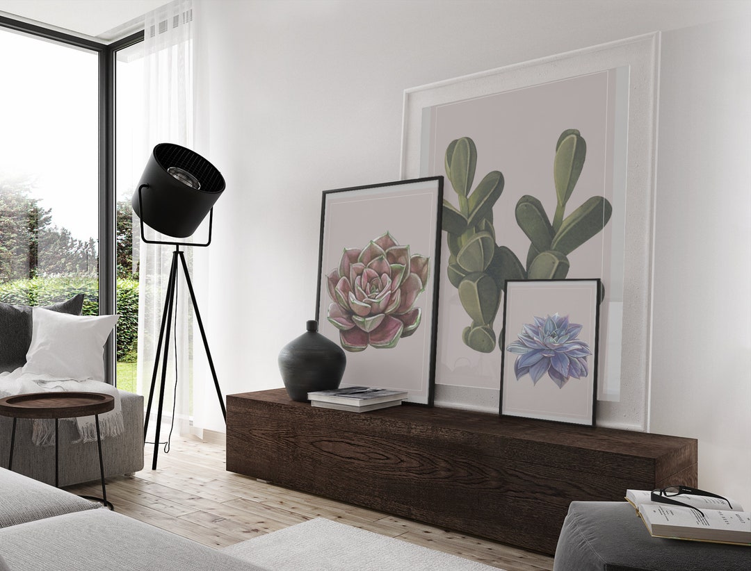 4 Piece Poster Size Succulents - Etsy