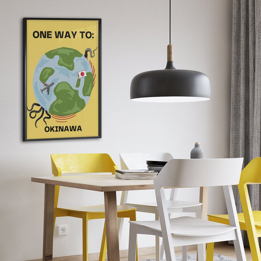 Okinawa One Way Poster - Etsy