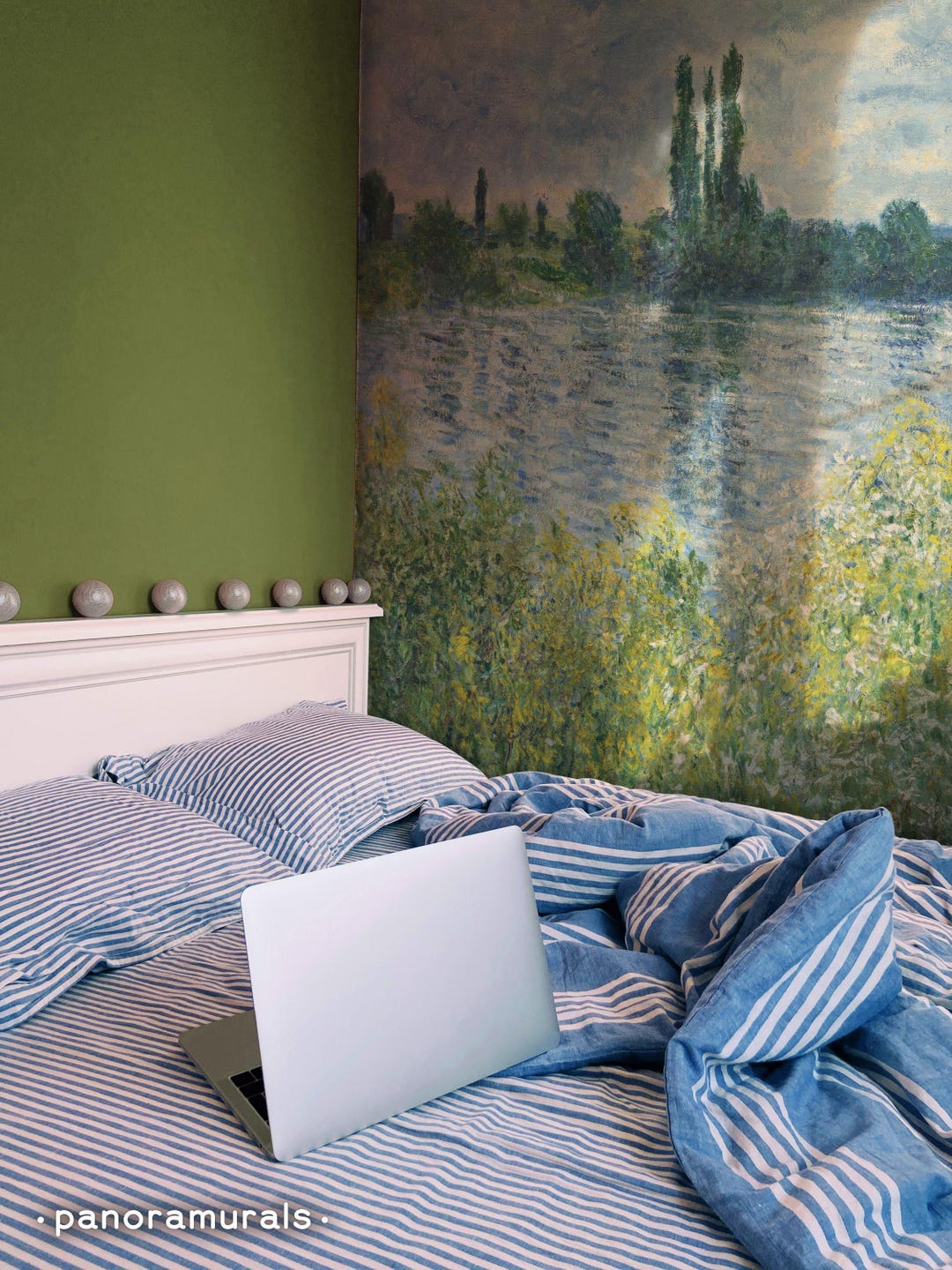 Impressionist Landscape Wallpaper, Claude Monet, Banks of the Seine ...