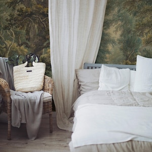 Woodland Wall Art, Enchanted Forest Mural, Classic Forest Decor, Nature ...