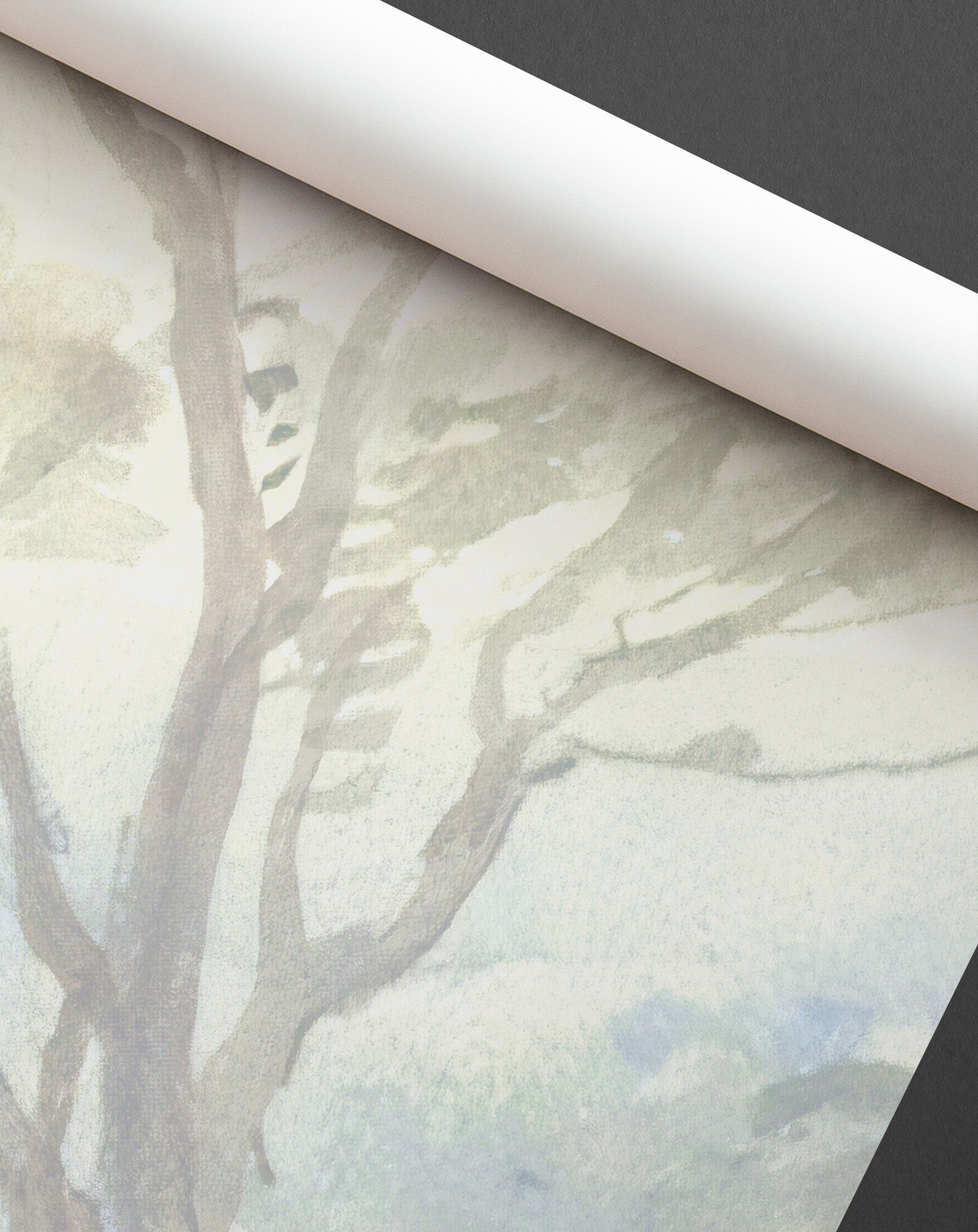 Pastoral Wallpaper, Scenic Wall Art, Peel and Stick, Panoramic Art ...