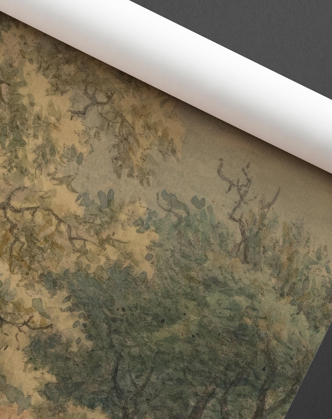 Woodland Wall Art, Enchanted Forest Mural, Classic Forest Decor, Nature ...