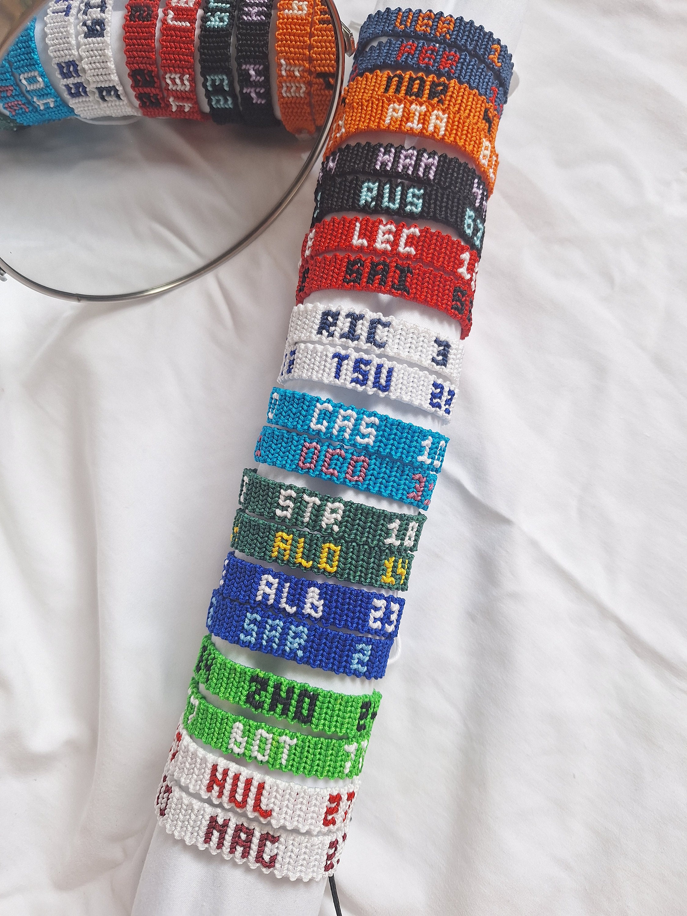 Macrame Bracelets Inspired by the Numbers of Formula 1 Drivers F1 ...