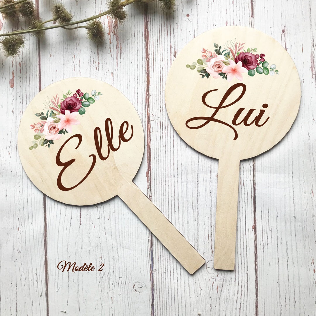 Jeu de mariage, pancarte elle et lui - Etsy France