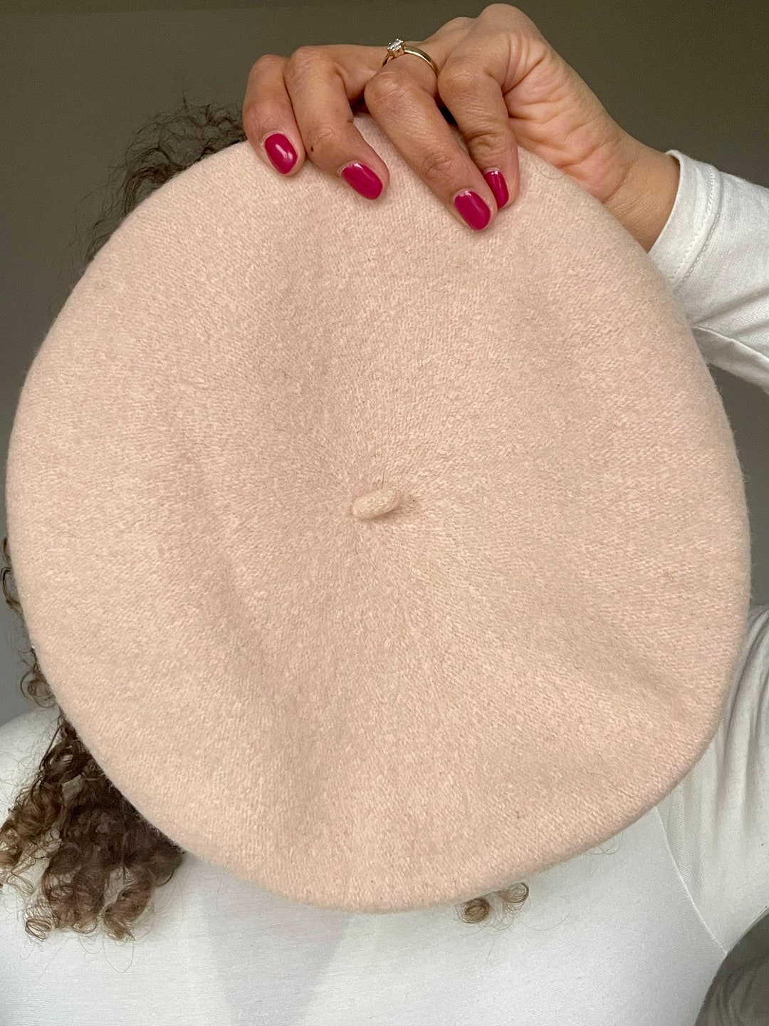 Vintage Wool Beret Soft Pink Old Pink Parisienne Style Timeless ...