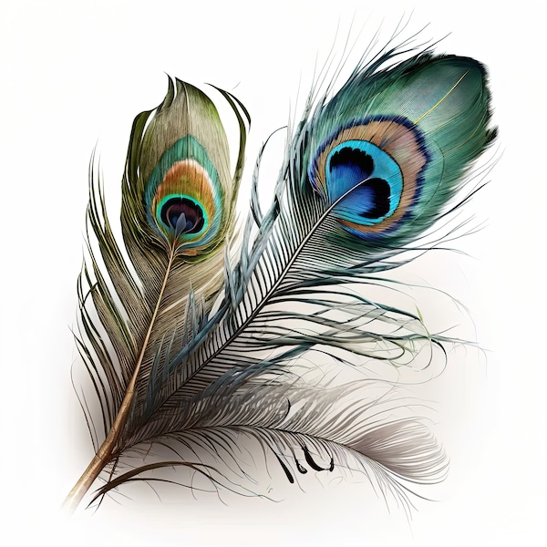 Peacock Feather Print - Etsy