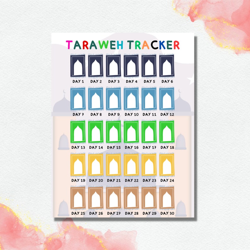 Undated Kids Ramadan Tracker | Undated Planner | Fasting Tracker ...
