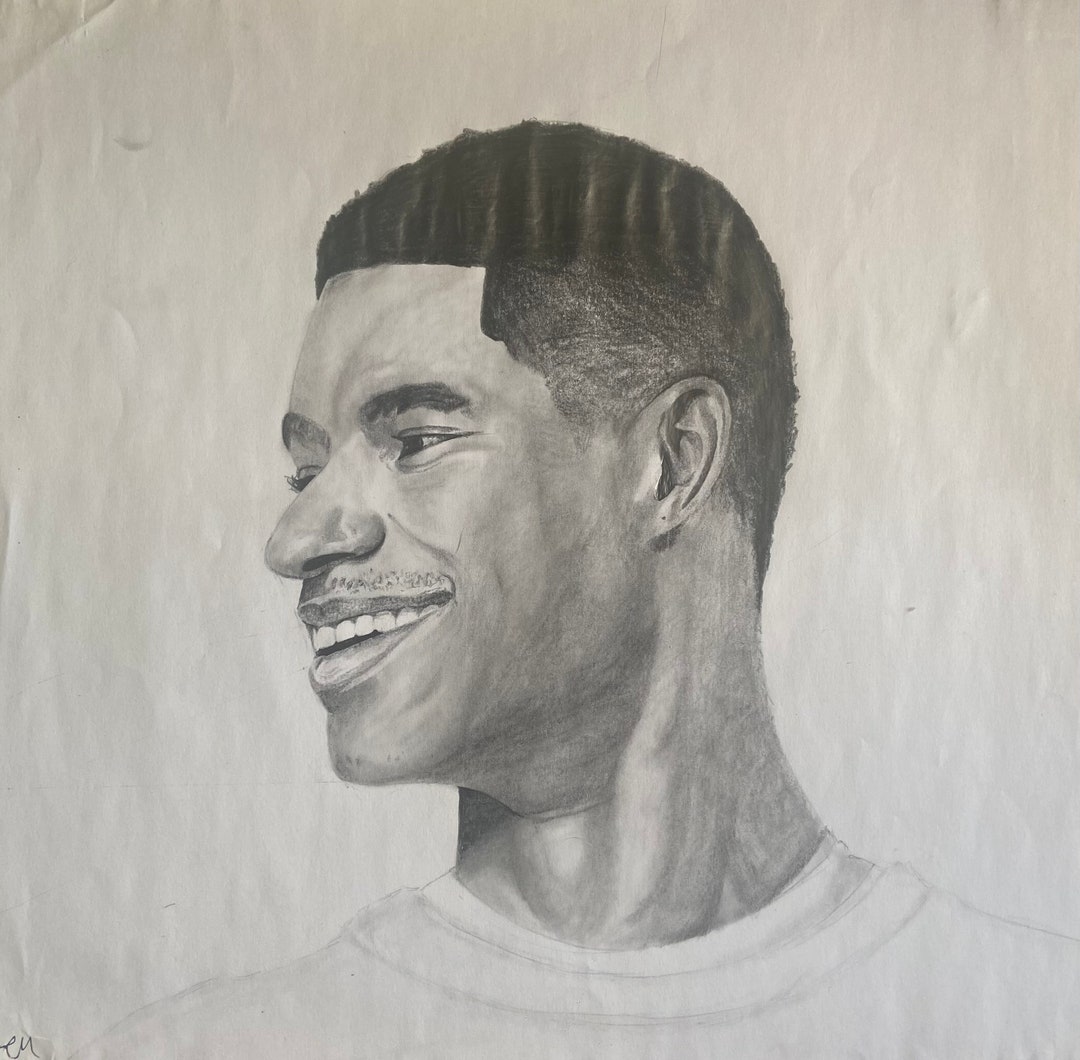 Marcus Rashford Portrait - Etsy